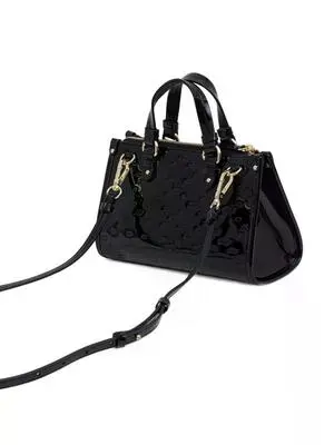 Armani Exchange Logo-embossed Patent Shoulder Bag