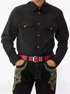 Versace Jacquard Cotton-silk Regular Shirt
