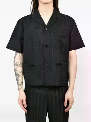 ERNEST W. BAKER Embroidered Check-print Shirt