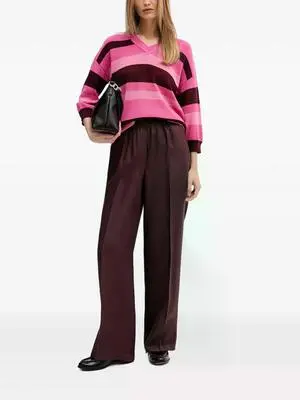 Sisley Pressed-crease Straight Trousers - Brown