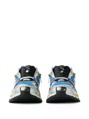 Versace Icaro Metallic Leather Sneakers
