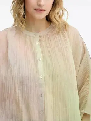 Sisley Crinkled-effect Button-up Blouse
