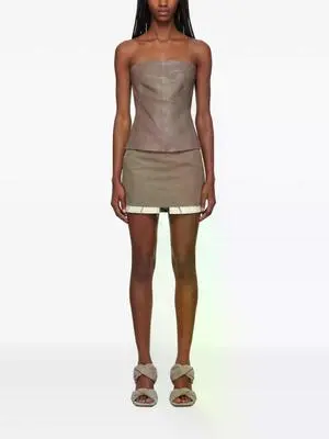Rick Owens Fog Mini Skirt - Brown