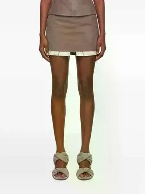 Rick Owens Fog Mini Skirt - Brown