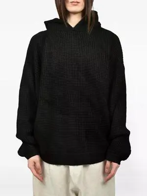 ESSENTIALS Heavy Waffle Hoodie - Black