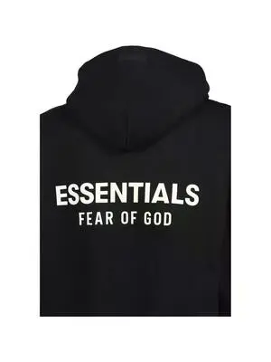 ESSENTIALS X Fear Of God Logo-print Zip-up Hoodie - Black