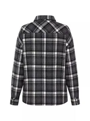 OPEN YY Checkered Ruffled Shirt