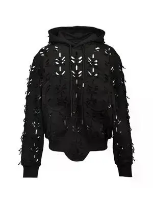 JUNTAE KIM Laser-cut Cotton Hoodie