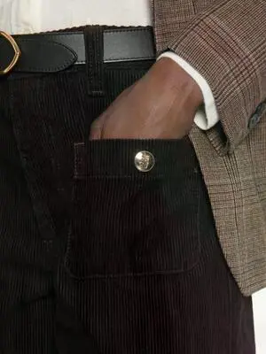 Sandro Corduroy Wide-leg Trousers