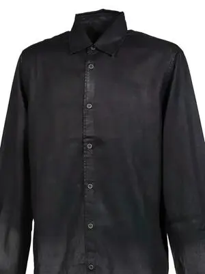 P.L.N. Pointed-collar Curved-hem Shirt