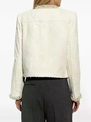 SELF-PORTRAIT Textured Denim Jacket