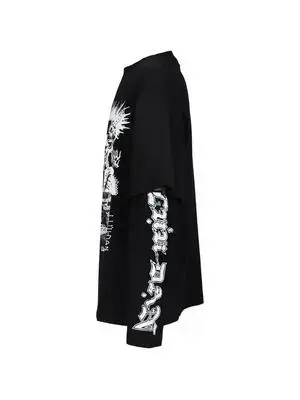 LỰU ĐẠN Layered-design Graphic-print T-shirt