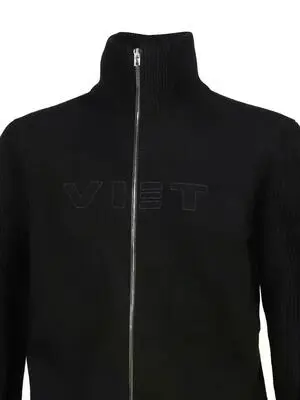 Vetements Logo-embroidered Zip-up Sweater