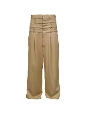3.PARADIS Four-waist Pleated Tailored Trousers