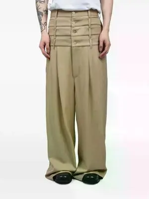3.PARADIS Four-waist Pleated Tailored Trousers