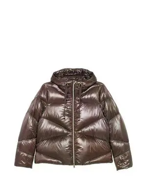 Herno Herno Quilted Hooded Jacket Brown