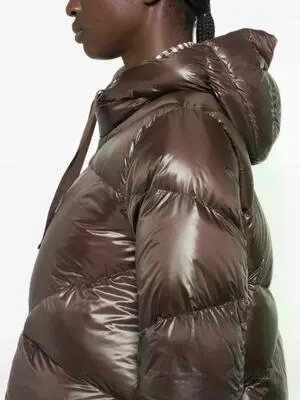 Herno Quilted Hooded Jacket - Brown
