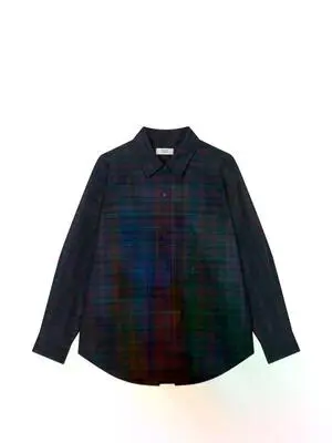 STUDIO TOMBOY Check Convertible Shirt - Brown