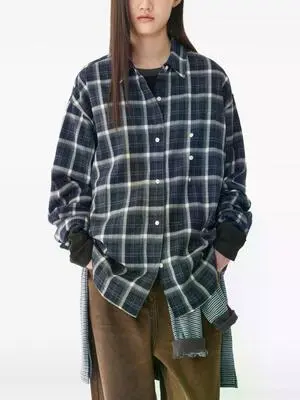 STUDIO TOMBOY Check-pattern Convertible Shirt