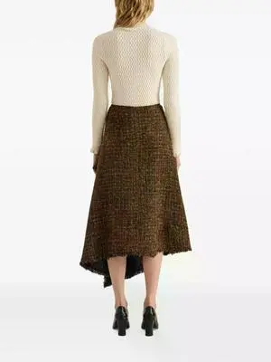 Proenza Schouler White Label Mid Layne Asymmetric Tweed Skirt
