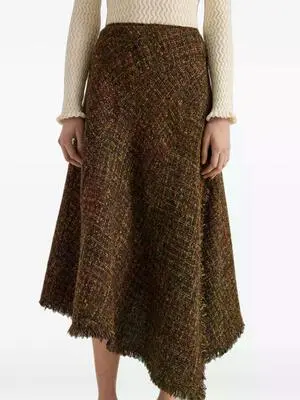 Proenza Schouler White Label Mid Layne Asymmetric Tweed Skirt