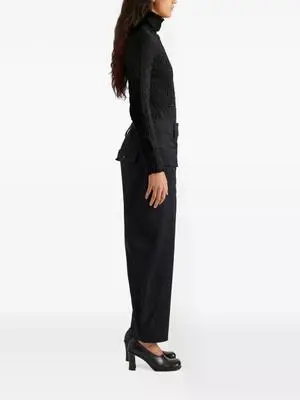 Proenza Schouler White Label Harriet Smocked Jacquard Top