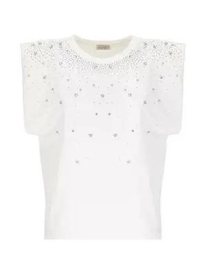 EMME Strass-embellished Sleeveless T-shirt