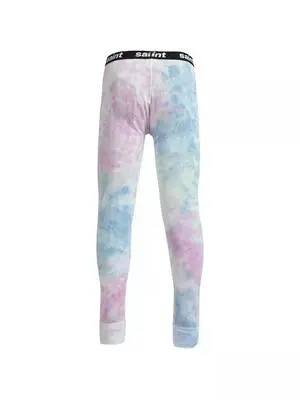 SAINT MXXXXXX Tie-dye Waffle-knit Thermal Pants