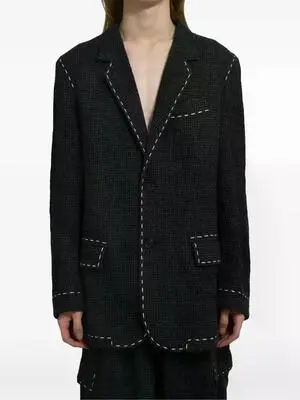 Y’s Houndstooth Hand-stitched Blazer