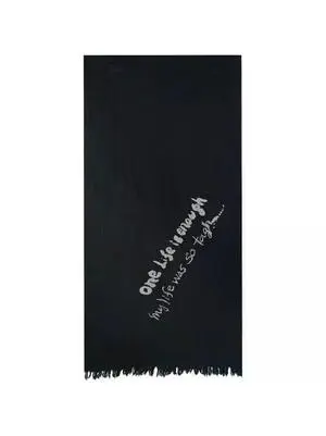 Y’s Oversized Fringe-trim Scarf
