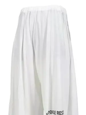 Yohji Yamamoto Message-print Pleated Shorts