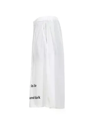 Yohji Yamamoto Message-print Pleated Shorts