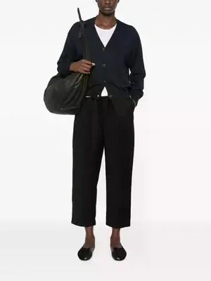 Apuntob Crinkled Virgin Wool Trousers - Black