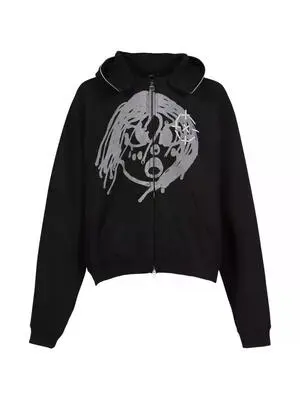 CHITO Graphic-print Zip-up Hoodie