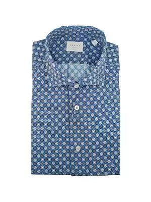 XACUS Geometric-print Shirt - Blue