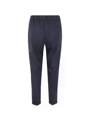 Antonelli Firenze Elasticated-waistband Turned-up-cuffs Trousers - Grey