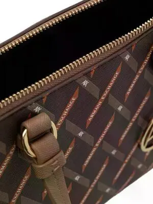 Armani Exchange Logo-print Monogram Tote Bag - Brown