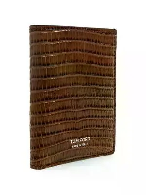 TOM FORD Crocodile-effect Leather Wallet
