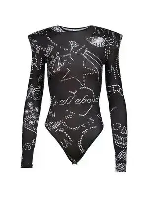 Vaquera Printed Shoulder-pad Bodysuit