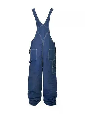 NAPA BY MARTINE ROSE Logo-patch Contrast-stitch Overalls - Blue