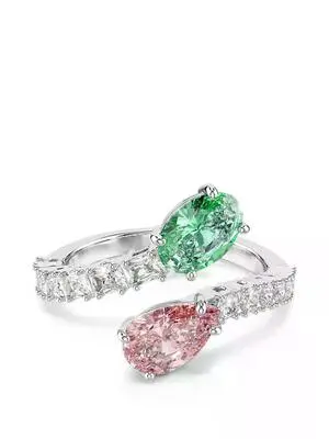 SWAROVSKI X Ariana Grande Crystal-embellished Open Rings - Silver