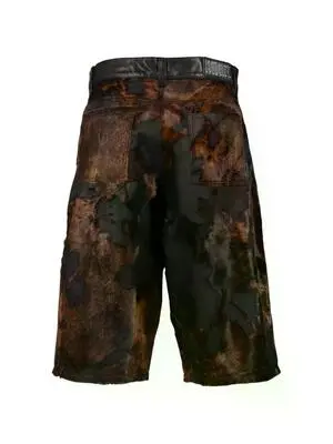 EARTHLING COLLECTIVE Predator Pony-hair Leather Shorts