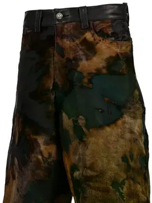 EARTHLING COLLECTIVE Predator Pony-hair Leather Shorts
