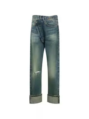 R13 Crossover Straight-leg Jeans
