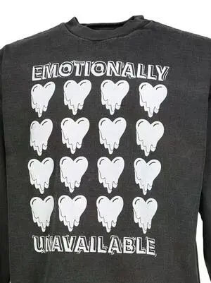 EMOTIONALLY UNAVAILABLE Graphic-print Long-sleeved T-shirt
