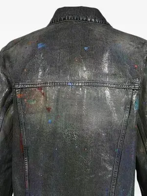 We11Done Painted-detail Denim Jacket