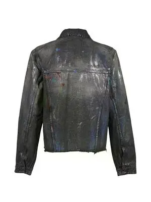 We11Done Painted-detail Denim Jacket