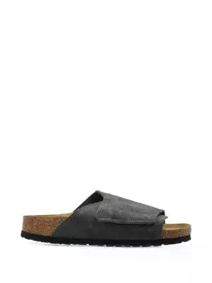 BIRKENSTOCK Solana Suede Leather Sandals - Grey
