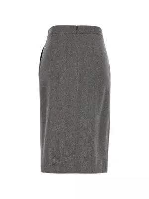 Antonelli Firenze Svevia Herringbone-pattern Wrap Midi Skirt