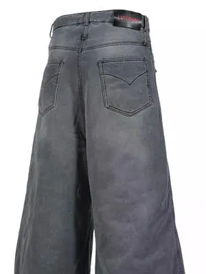 LỰU ĐẠN Washed-effect Wide-leg Jeans